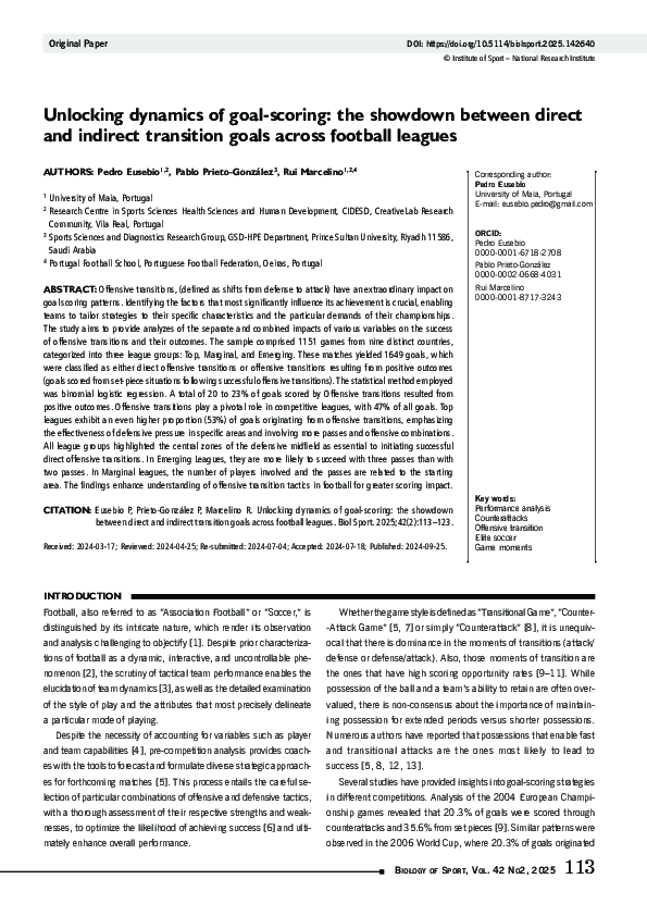 (PDF) Unlocking dynamics of goal-scoring: the showdown between direct ...