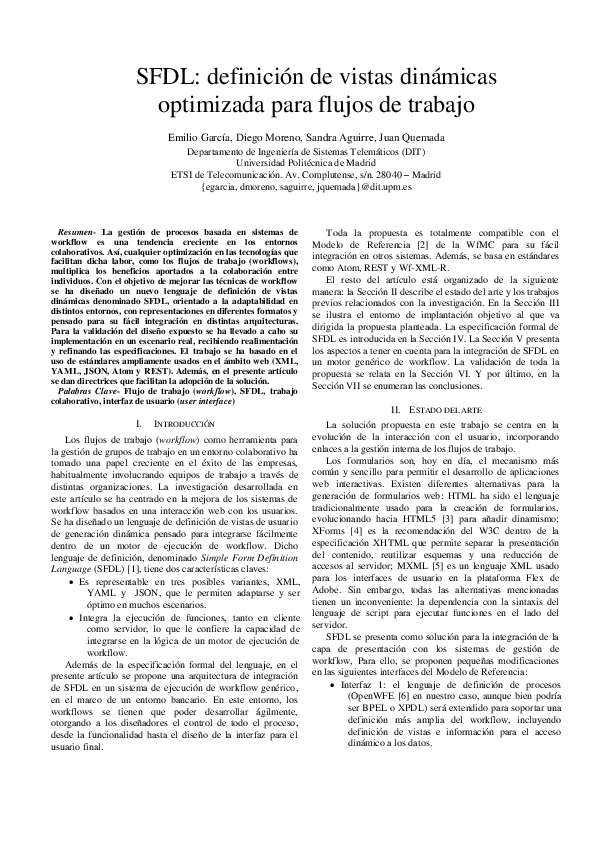 (PDF) SFDL: definición de vistas dinámicas optimizada para flujos de trabajo | Sandra Aguirre ...