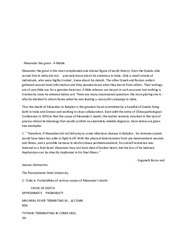 (PDF) Alexander the Great A riddle