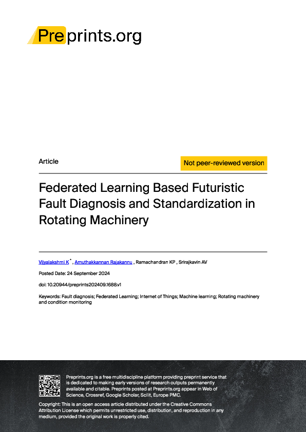 (PDF) Federated Learning Based Futuristic Fault Diagnosis and Standardization in Rotating Machinery