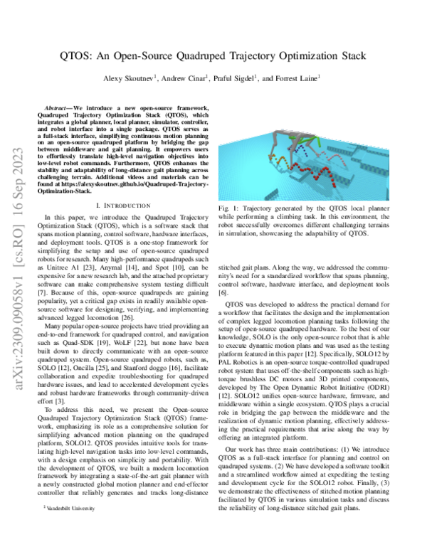 (PDF) QTOS: An Open-Source Quadruped Trajectory Optimization Stack