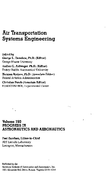 (PDF) Air Transportation Systems Engineering