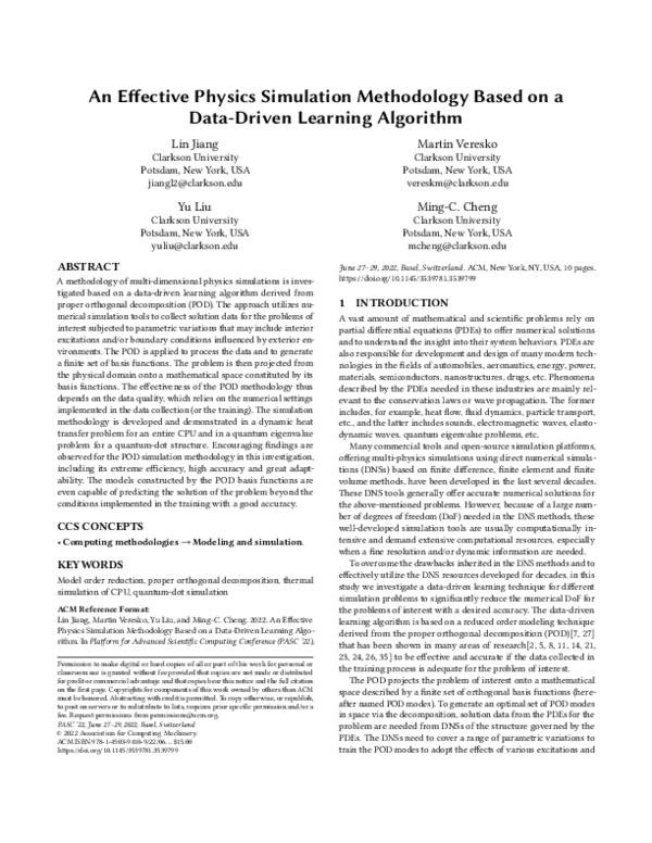 (PDF) An effective physics simulation methodology based on a data-driven learning algorithm