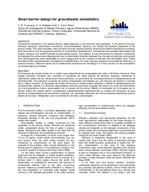(PDF) Smart barrier design for groundwater remediation