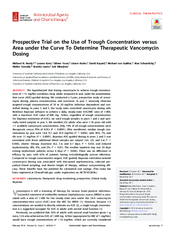 (PDF) Prospective Trial on the Use of Trough Concentration versus Area ...