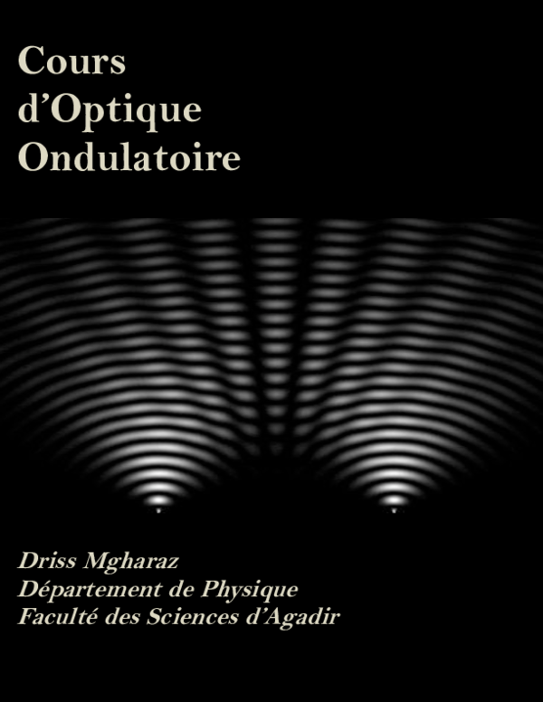 (PDF) Cours d'Optique Ondulatoire