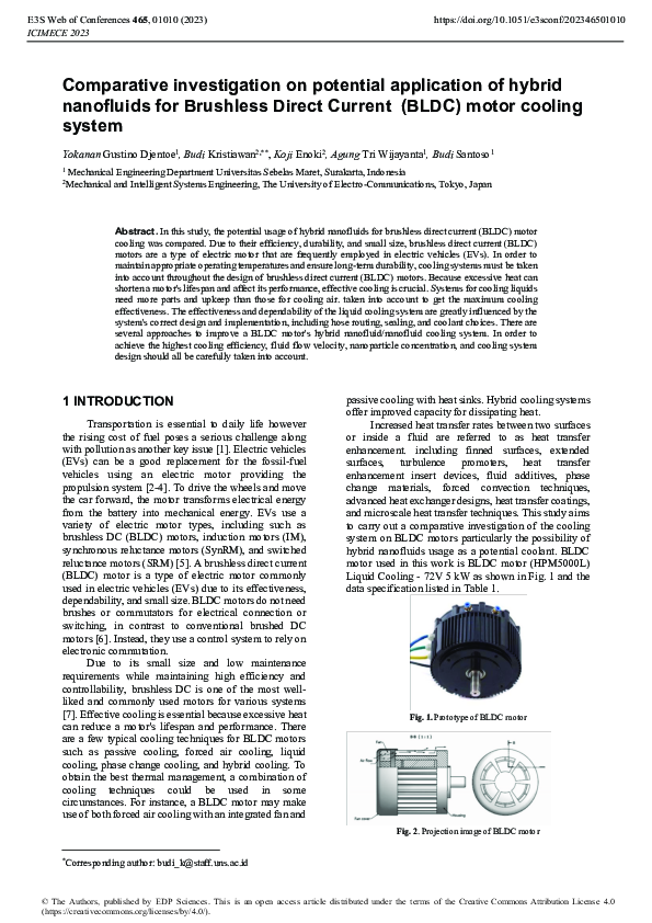 (PDF) Comparative investigation on potential application of hybrid nanofluids for Brushless ...