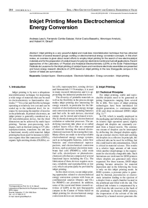 (PDF) Inkjet Printing Meets Electrochemical Energy Conversion
