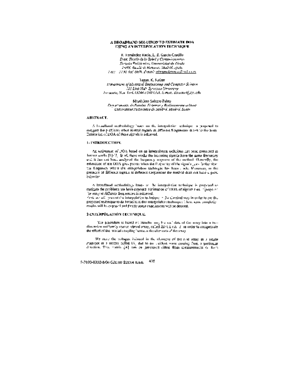 (PDF) A broadband solution to estimate DOA using an interpolation technique [dipole array example]