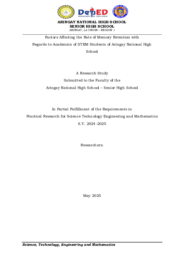 (PDF) FACTORS AFFECTING THE RATE OF MEMORY RETENTION