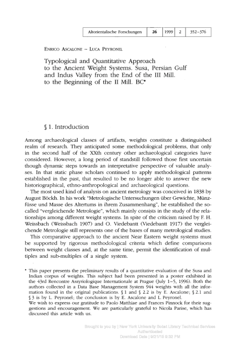 (PDF) Typological and Quantitative Approach to the Ancient Weight ...