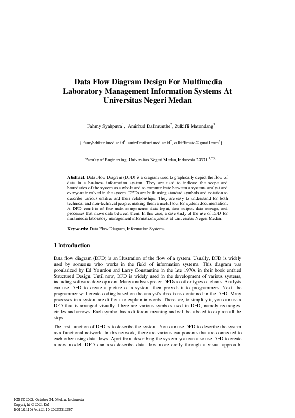 (PDF) Data Flow Diagram Design For Multimedia Laboratory Management Information Systems At ...