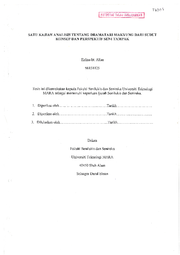 (PDF) Satu kajian analisis tentang dramatari Makyung dari sudut konsep ...