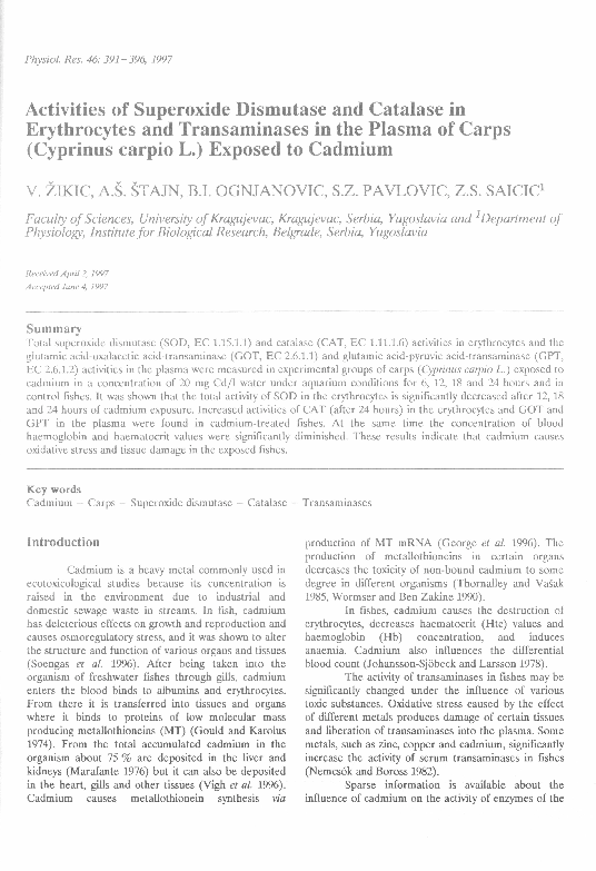 (PDF) Activities of superoxide dismutase and catalase in the foot of ...
