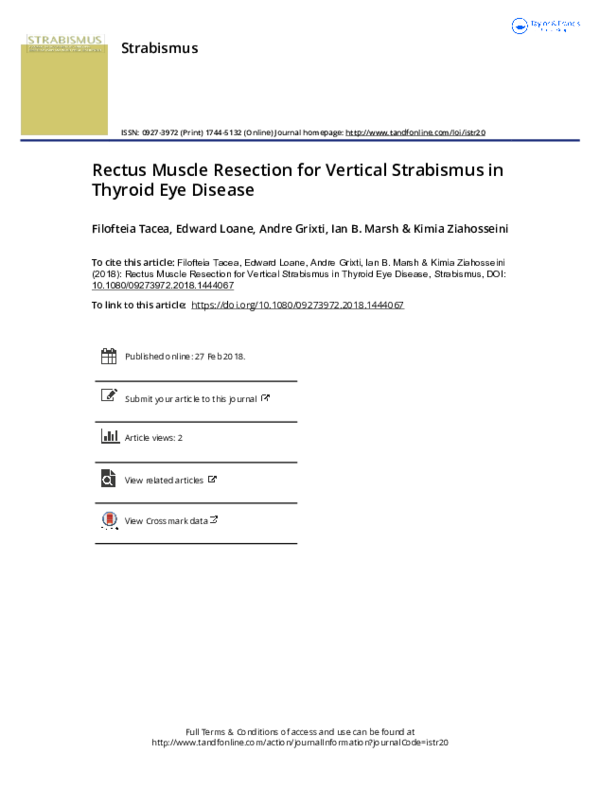 (PDF) Rectus Muscle Resection for Vertical Strabismus in Thyroid Eye ...