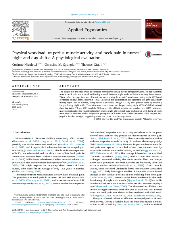 (PDF) Physical workload, trapezius muscle activity, and neck pain in ...