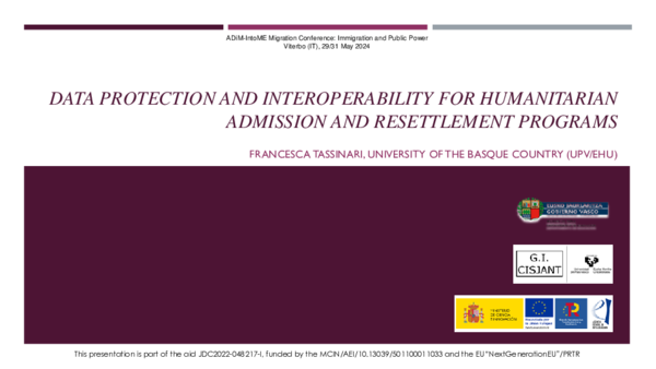 (PDF) DATA PROTECTION AND INTEROPERABILITY FOR HUMANITARIAN ADMISSION ...