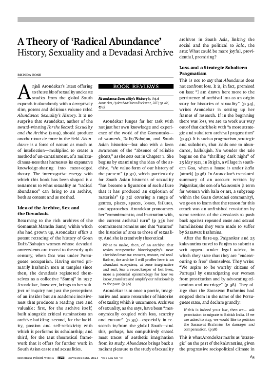 (PDF) "A Theory of 'Radical Abundance", Abundance- Sexuality's History ...