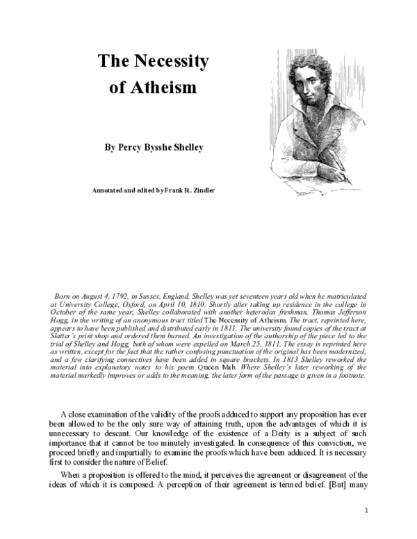 (PDF) The Necessity of Atheism