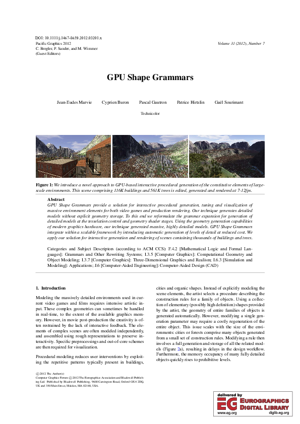 (PDF) GPU Shape Grammars