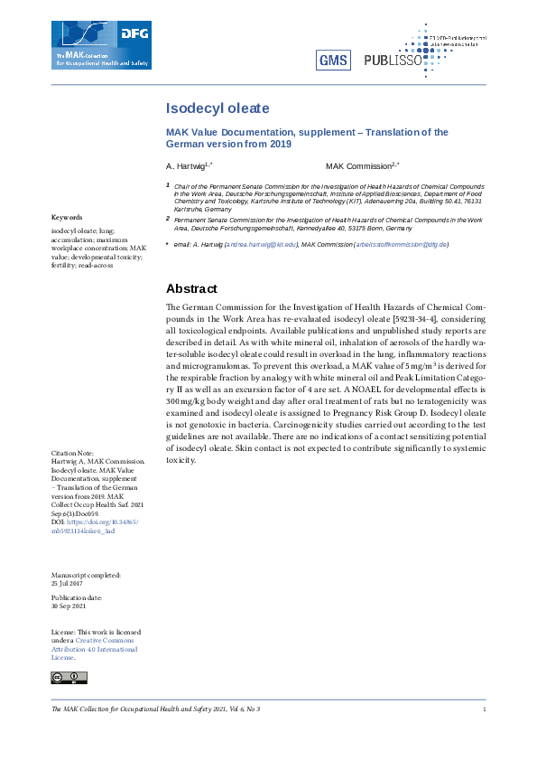 (PDF) Isodecyl oleate