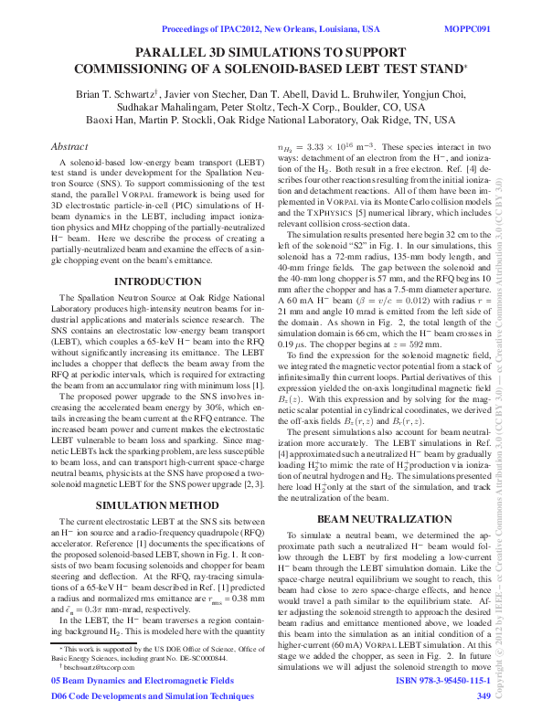 (PDF) Parallel 3D Simulations to Support Commissioning of a Solenoid ...