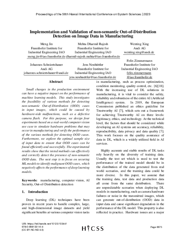 (PDF) Implementation and Validation of non-semantic Out-of-Distribution Detection on Image Data ...