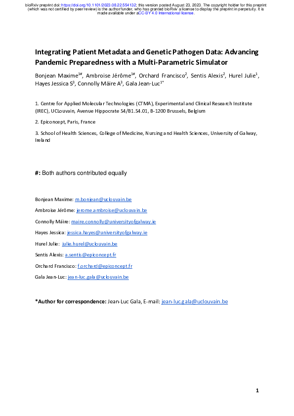 (PDF) Integrating Patient Metadata and Genetic Pathogen Data: Advancing ...