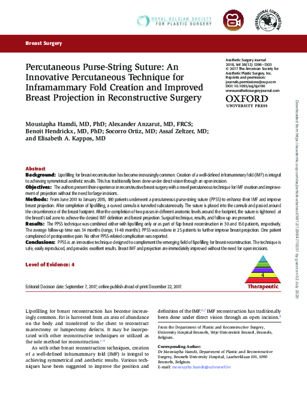 (PDF) Percutaneous Purse-String Suture: An Innovative Percutaneous ...