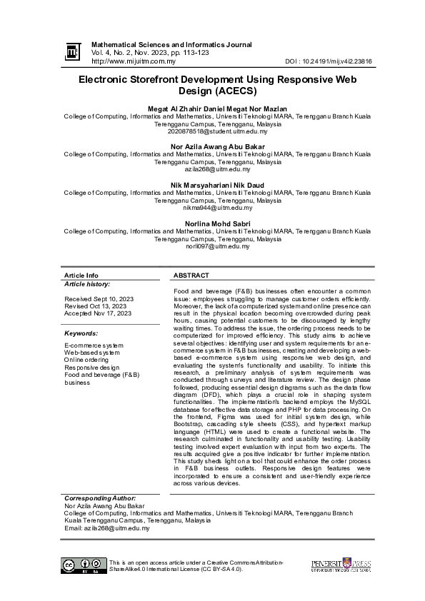 (PDF) Responsive Web Design for Electronic Storefronts