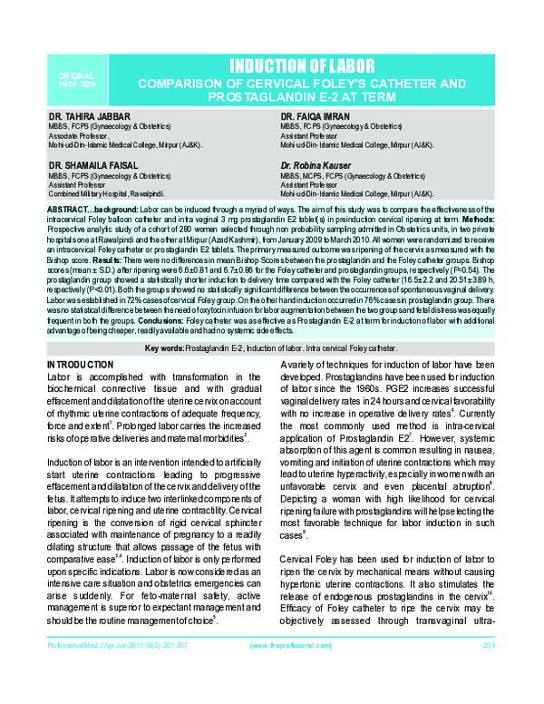 (PDF) Induction of Labor | Tahira Jabbar - Academia.edu