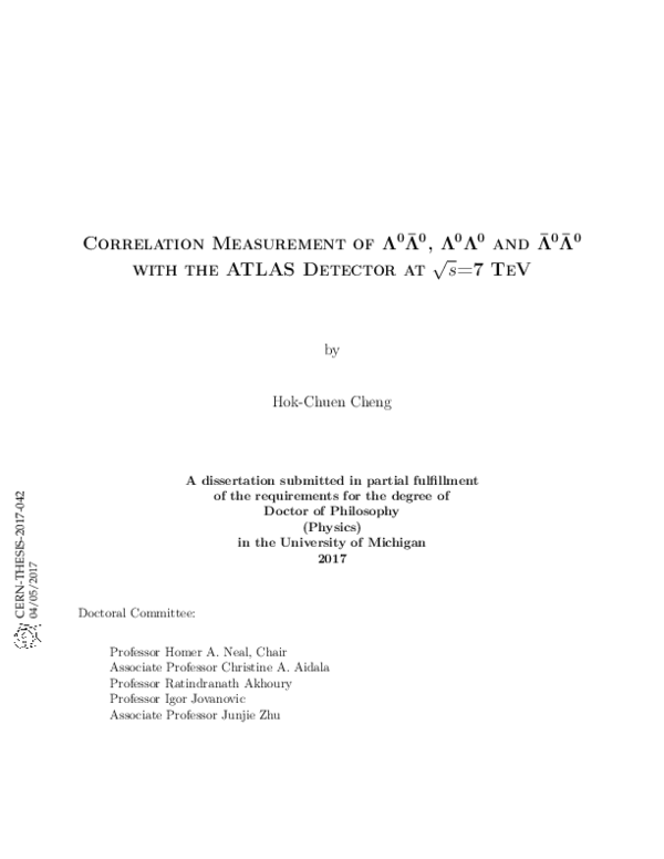 (PDF) Correlation Measurement of $\Lambda^{0}$$\overline{\Lambda}$$^{0 ...
