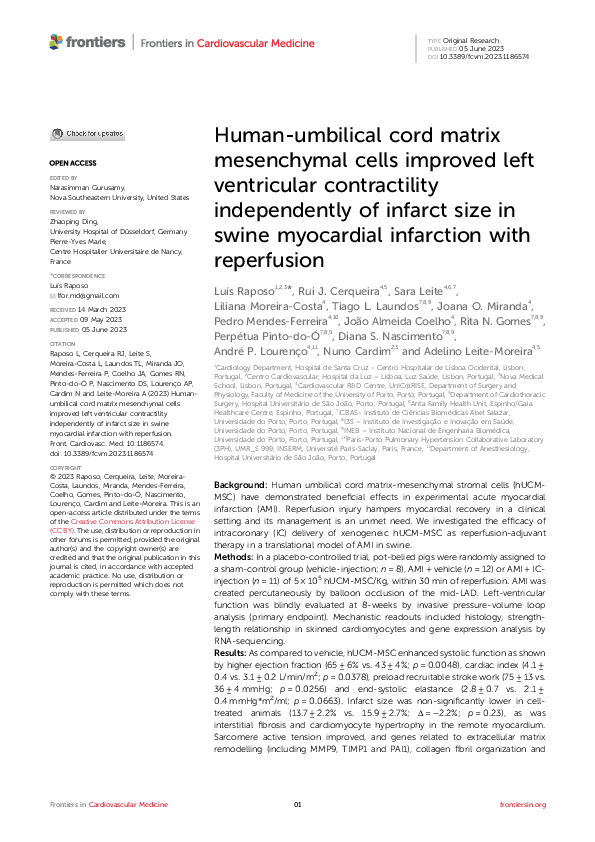 (PDF) Human-umbilical cord matrix mesenchymal cells improved left ...