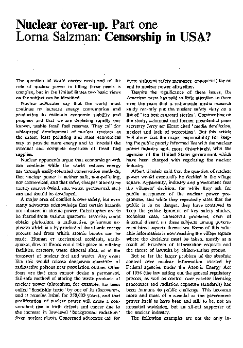 (PDF) USA: A case of censorship?