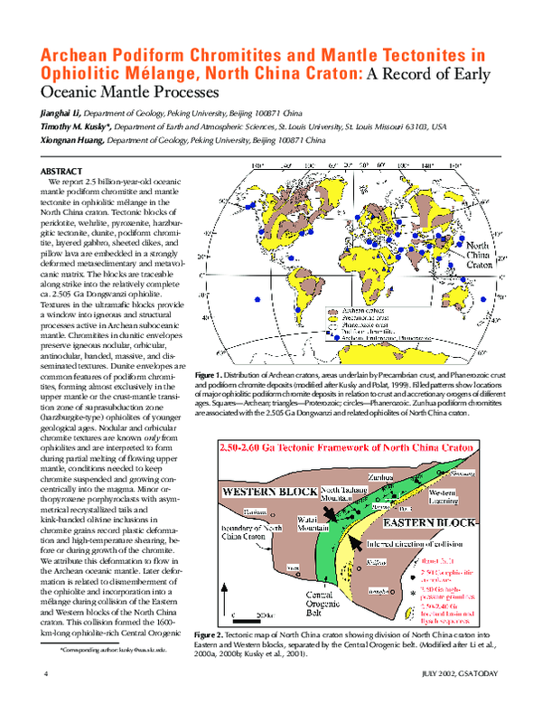 (PDF) Archean Podiform Chromitites and Mantle Tectonites in Ophiolitic ...