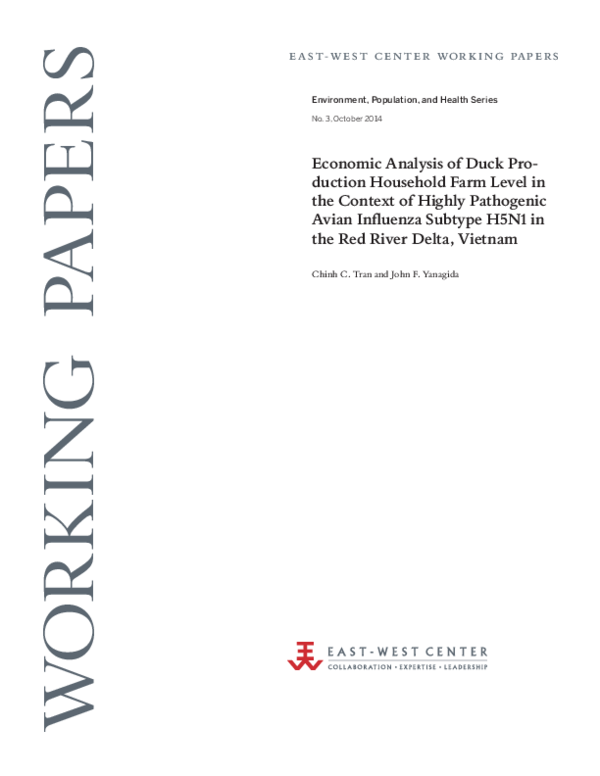 (PDF) Economic analysis of duck production household farm level in the ...
