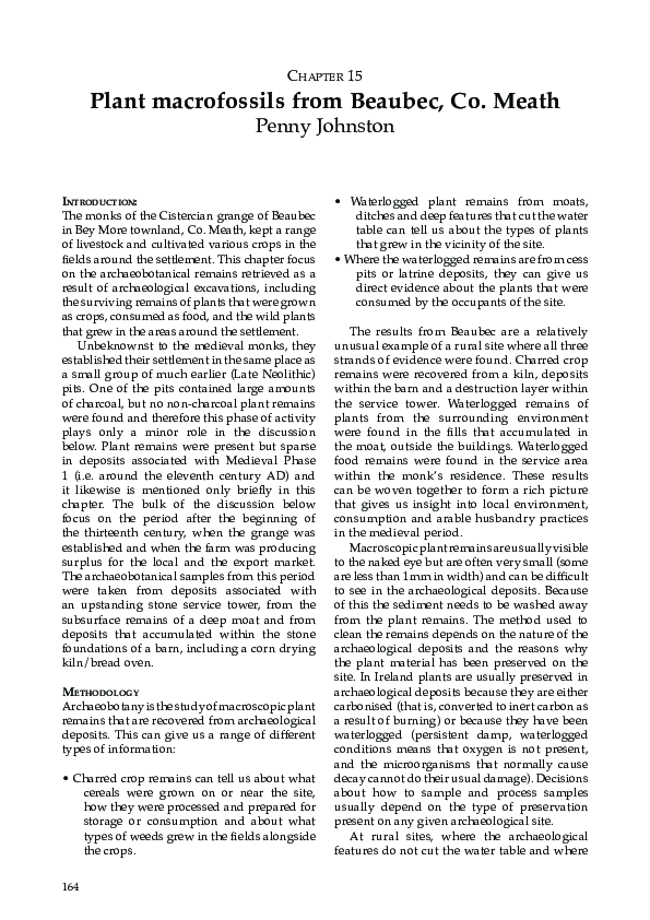 (PDF) Plant macrofossils from Beaubec, Co. Meath
