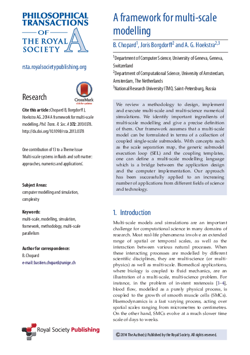 A framework for multi-scale modelling