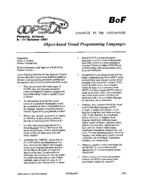 (PDF) Object-based visual programming languages | Sergiu Simmel - Academia.edu
