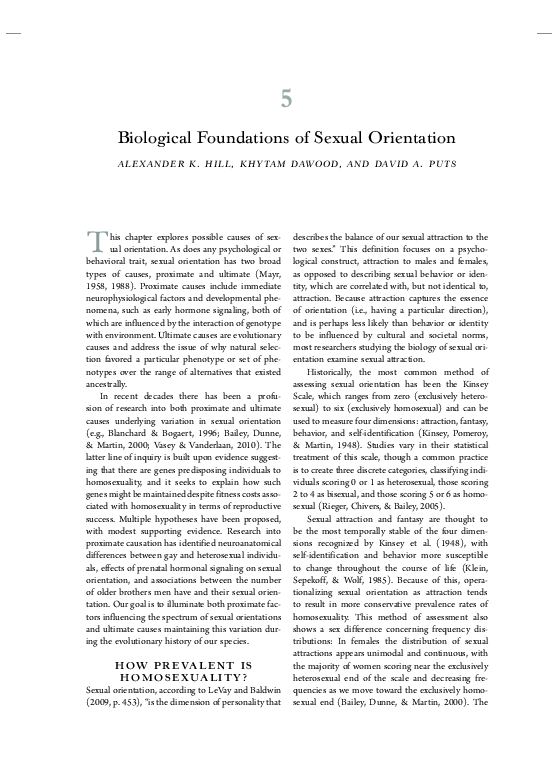 Pdf Biological Foundations Of Sexual Orientation