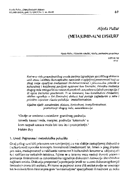 (PDF) Meta)liminal discourse