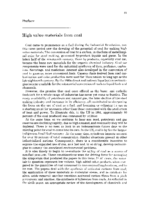 (PDF) High value materials from coal