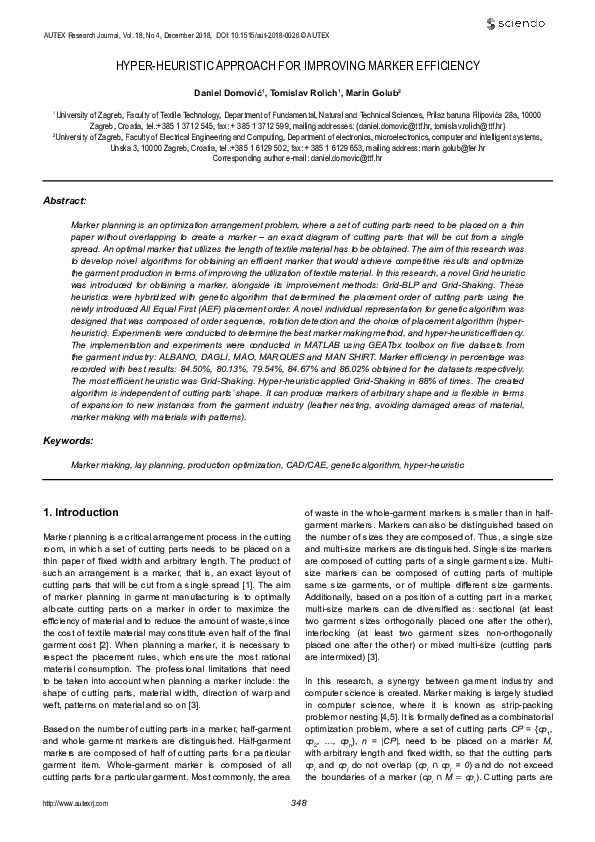 (PDF) Hyper-Heuristic Approach for Improving Marker Efficiency