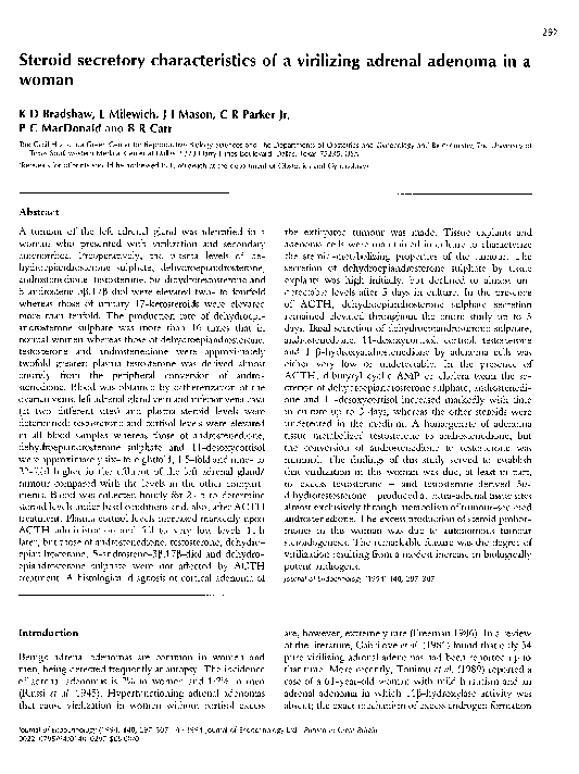 (PDF) Steroid secretory characteristics of a virilizing adrenal adenoma ...
