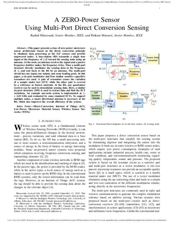 (PDF) A ZERO-Power Sensor Using Multi-Port Direct-Conversion Sensing