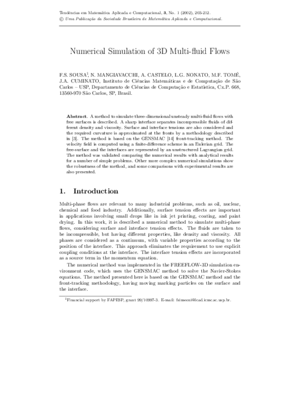 Numerical Simulation of 3D Multi-fluid Flows