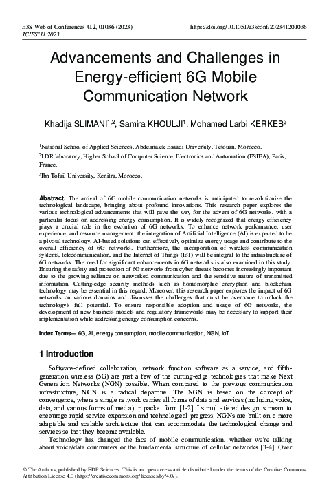 (PDF) Advancements and Challenges in Energy-efficient 6G Mobile ...