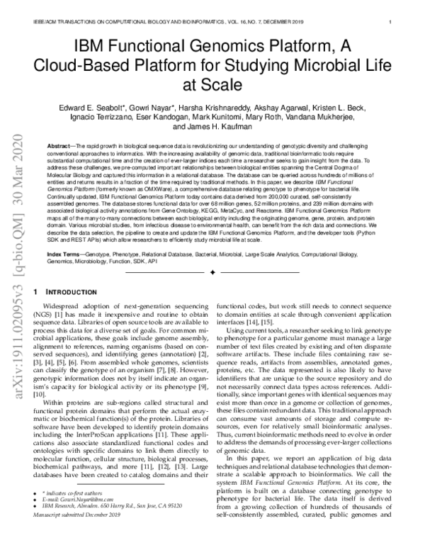 (PDF) Functional Genomics Platform, A Cloud-Based Platform for Studying ...