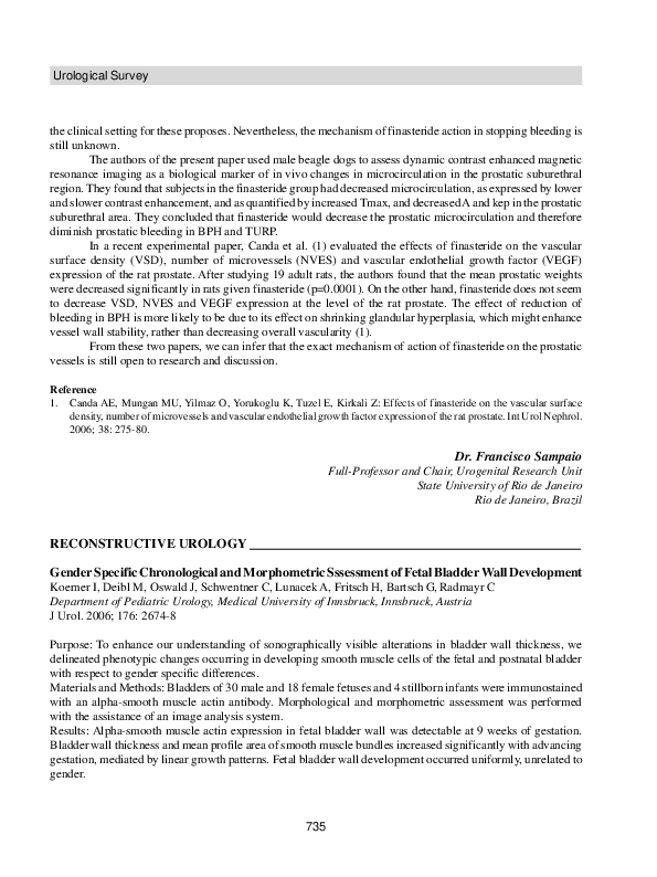 (PDF) Gender Specific Chronological and Morphometric Assessment of Fetal Bladder Wall Development