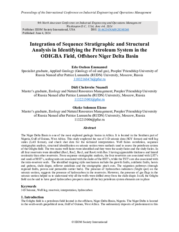 (PDF) Integration of Sequence Stratigraphic and Structural Analysis in ...